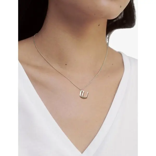 Monica Vinader Letter Pendant Necklace - Sterling Silver
