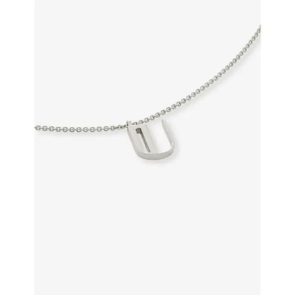 Monica Vinader Letter Pendant Necklace - Sterling Silver
