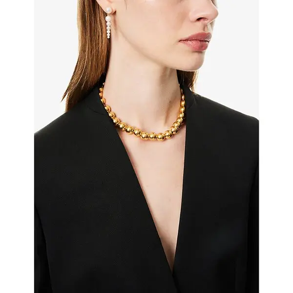 Jil Sander Sphere Sterling-Silver Necklace - Gold | Editorialist