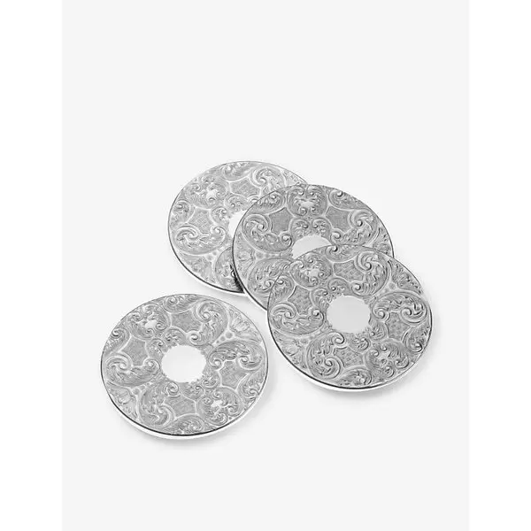 ARTHUR PRICE Plated Four-piece Coasters Set - Silver