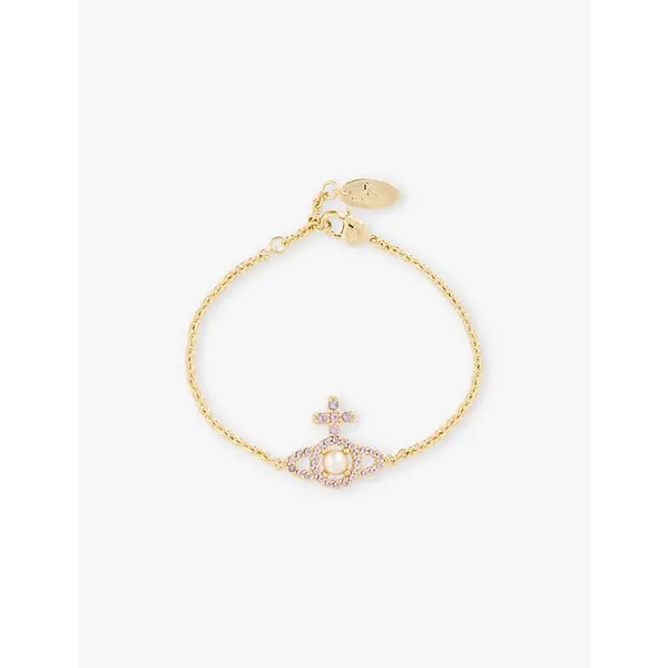 Vivienne Westwood Olympia Bracelet Gold Creamrose Editorialist
