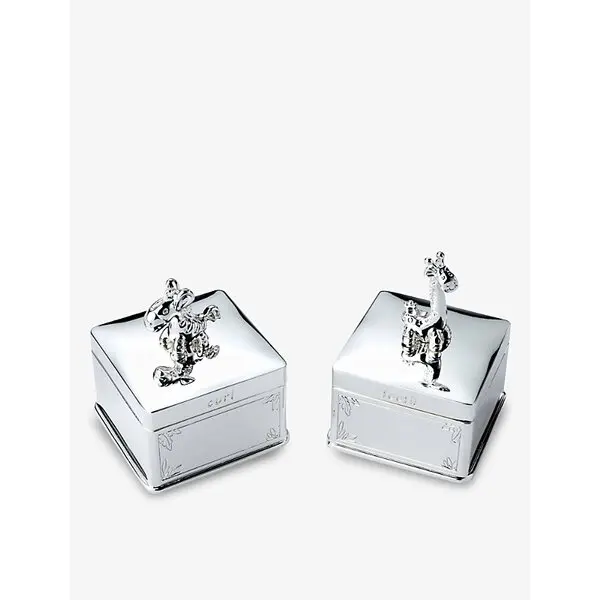 ARTHUR PRICE Giraffe First Hair And First Tooth Silver-plated Box Set Of Two