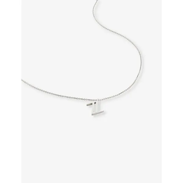 Monica Vinader Z Letter-charm Recycled Sterling-silver Pendant Necklace - Sterling Silver