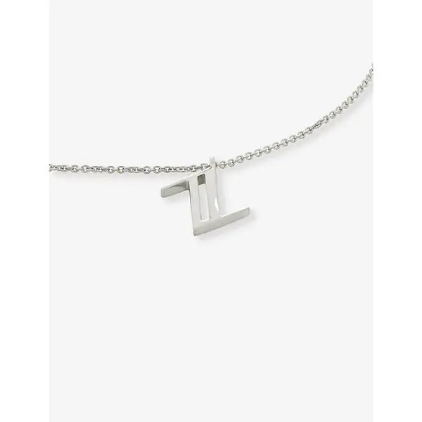 Monica Vinader Z Letter-charm Recycled Sterling-silver Pendant Necklace - Sterling Silver