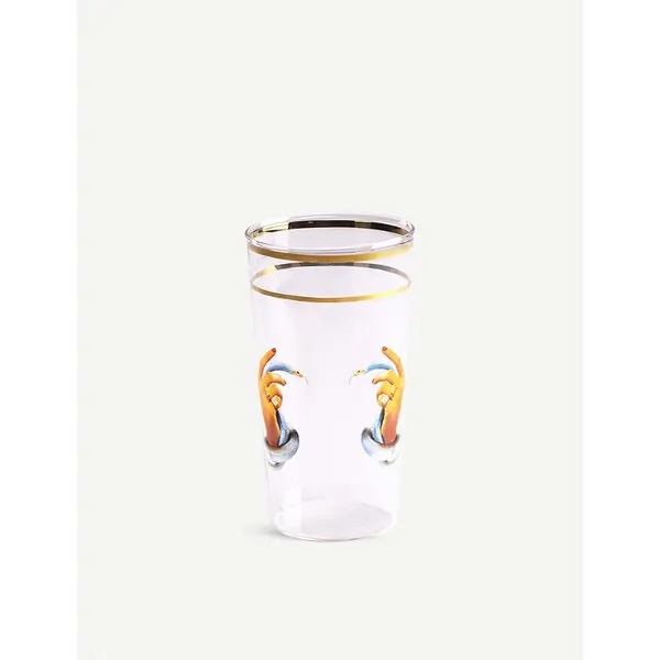 SELETTI Wears Toiletpaper Hands With Snakes Glass 13cm - One-color