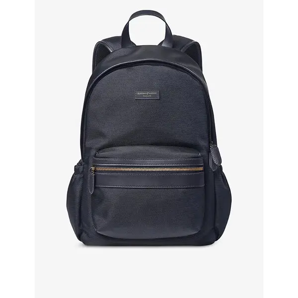 ASPINAL OF LONDON Logo-embellished Woven Backpack