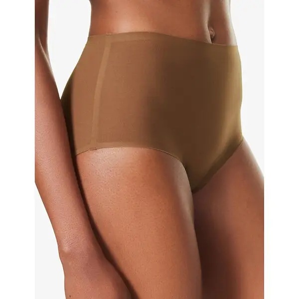 Chantelle Soft Stretch Seamless One-size High-waisted Briefs - Cocoa