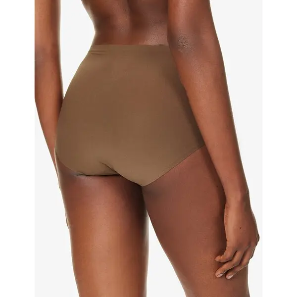 Chantelle Soft Stretch Seamless One-size High-waisted Briefs - Cocoa