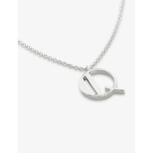 Monica Vinader Q Letter Pendant Necklace - Sterling Silver