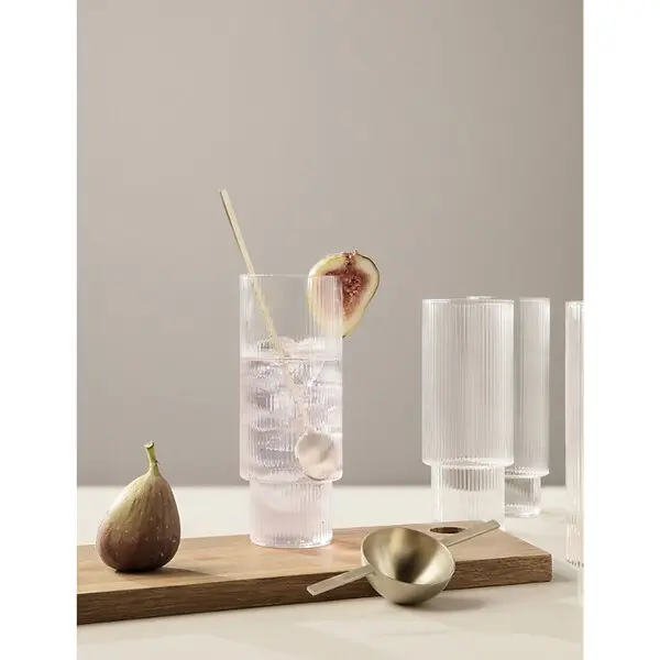 FERM LIVING Ripple Long Stackable Glasses Set Of Four