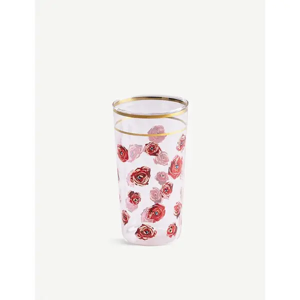 SELETTI Toiletpaper Printed Glass Tumbler 13cm - One-color