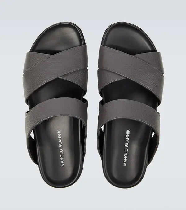 Manolo Blahnik Inezmu Leather Sandals