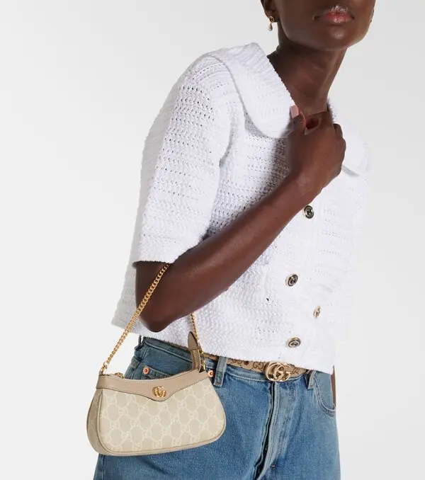 Gucci Ophidia Mini Shoulder Bag - Beige