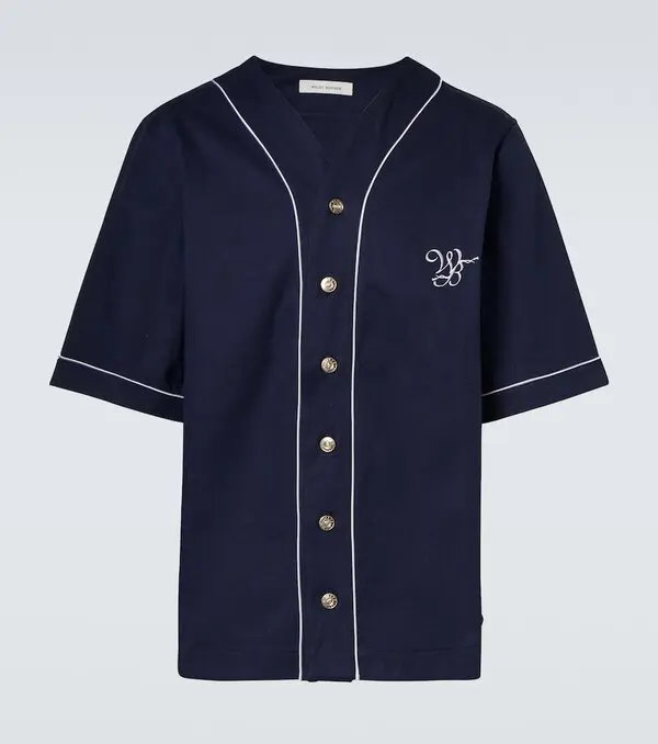 WALES BONNER Freestyle Logo Cotton Drill Shirt