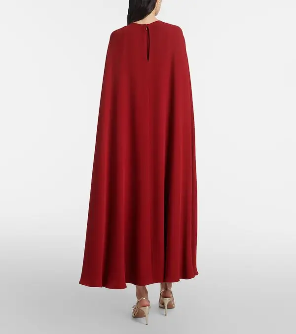 Valentino Garavani Cady Couture Caped Silk Gown