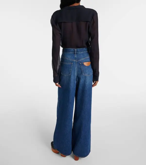 Chloé High-rise Wide-leg Jeans - Blue