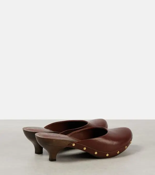 Chloé Judith Studded Leather Clogs