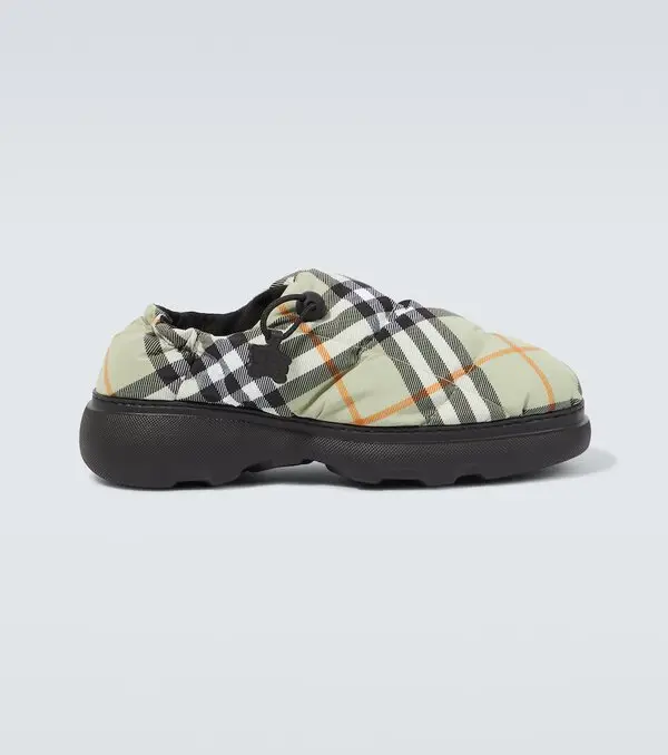Burberry Check Quilted Mules - Multicoloured