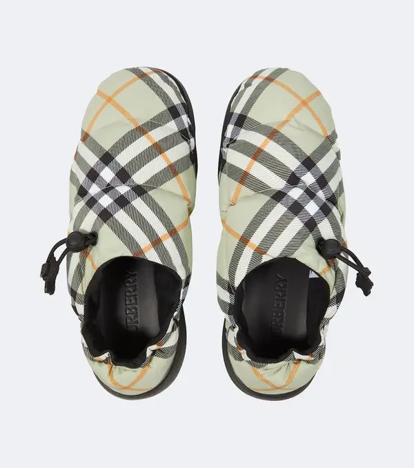 Burberry Check Quilted Mules - Multicoloured
