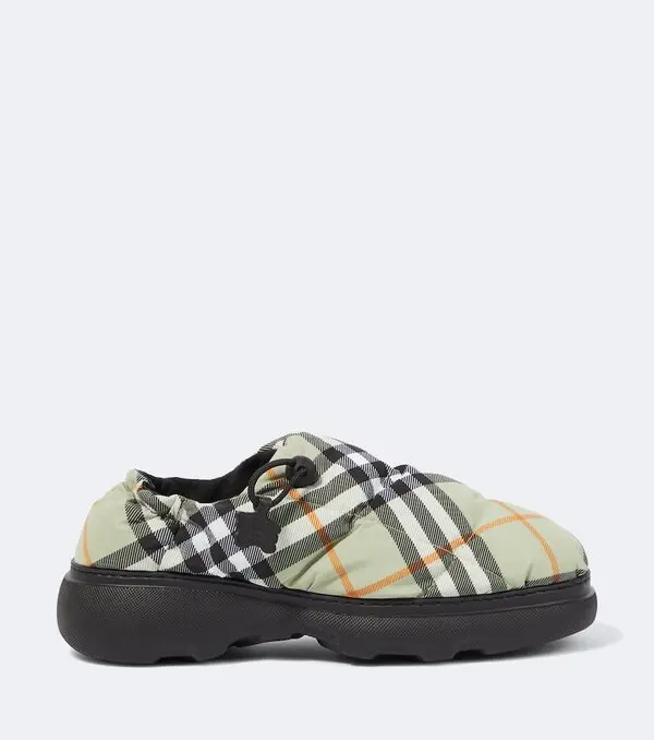 Burberry Check Quilted Mules - Multicoloured
