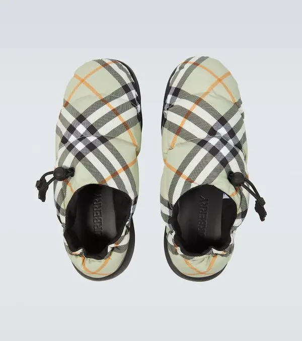 Burberry Check Quilted Mules