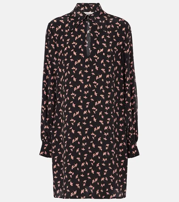 Chloé Floral Silk Chiffon Minidress