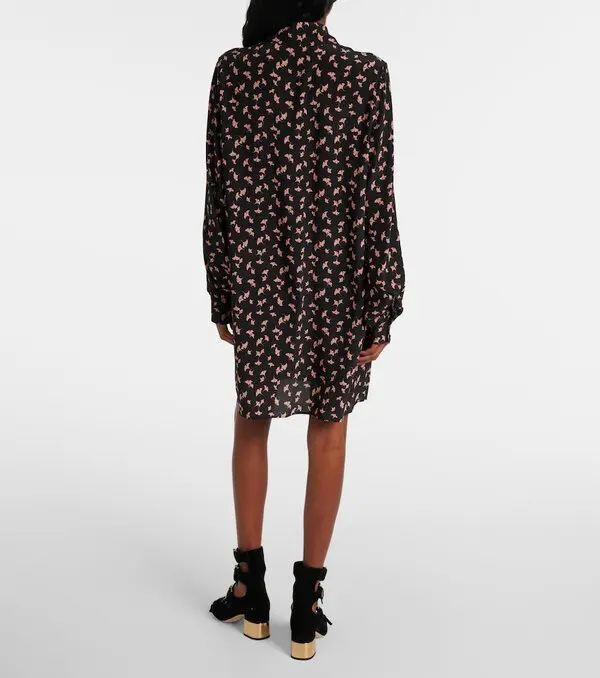 Chloé Floral Silk Chiffon Minidress