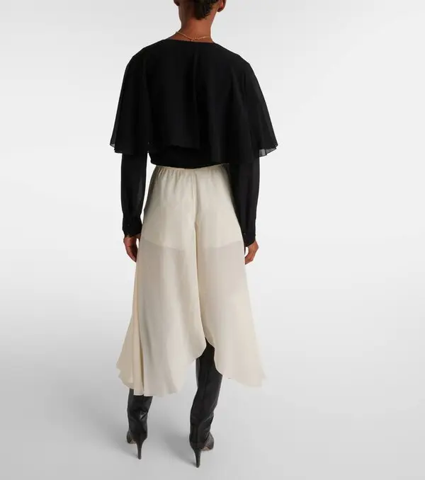 Chloé Mid-rise Silk Georgette Culottes