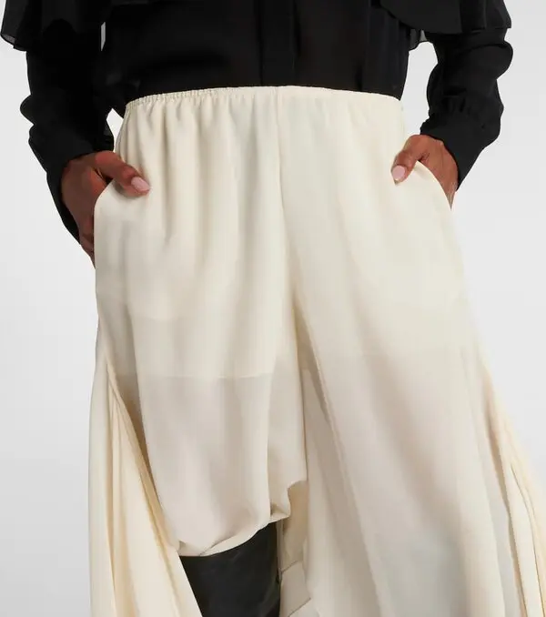 Chloé Mid-rise Silk Georgette Culottes