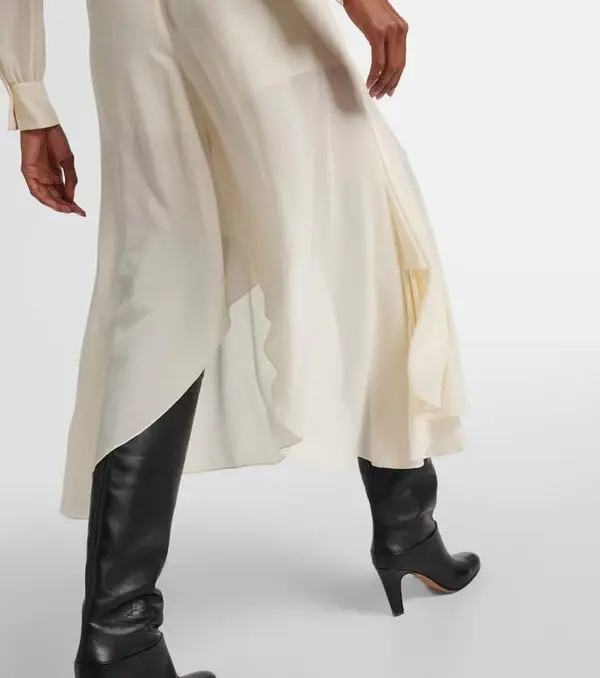 Chloé Mid-rise Silk Georgette Culottes