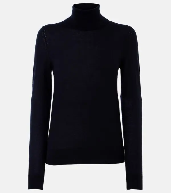 Loro Piana Neo Piuma Cashmere Turtleneck Top - Blue