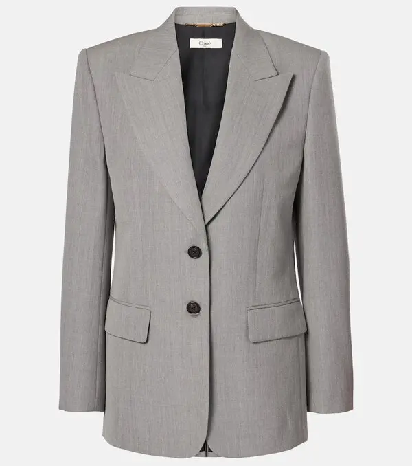 Chloé Wool Blazer - Grey