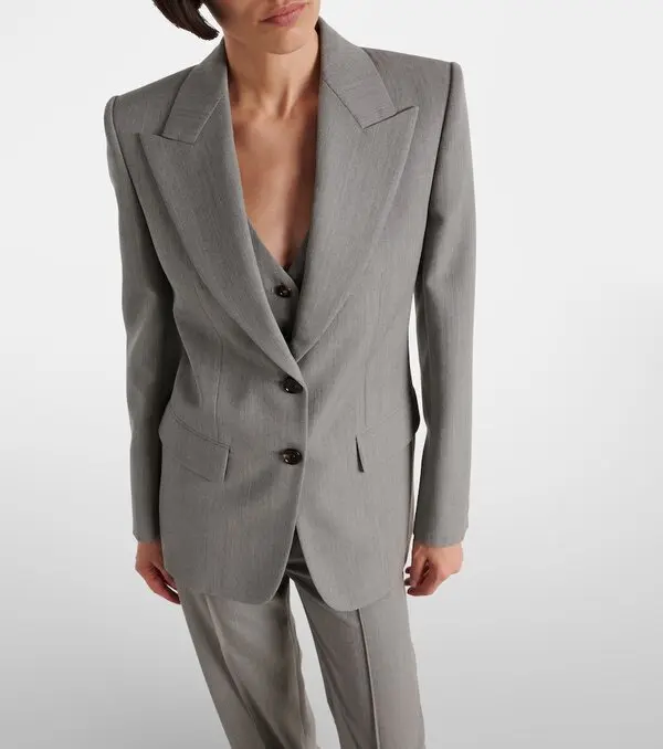Chloé Wool Blazer - Grey