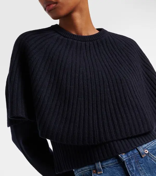 Chloé Caped Wool And Cashmere Top