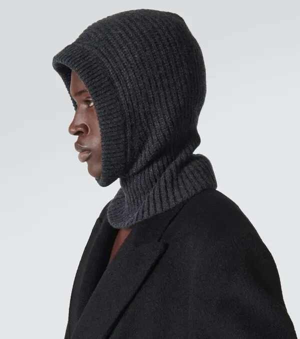 小物 LEMAIRE FW23 SNOOD OS Lemaire Ribbed-Knit Wool Snood In Grey - 20% Off | Editorialist