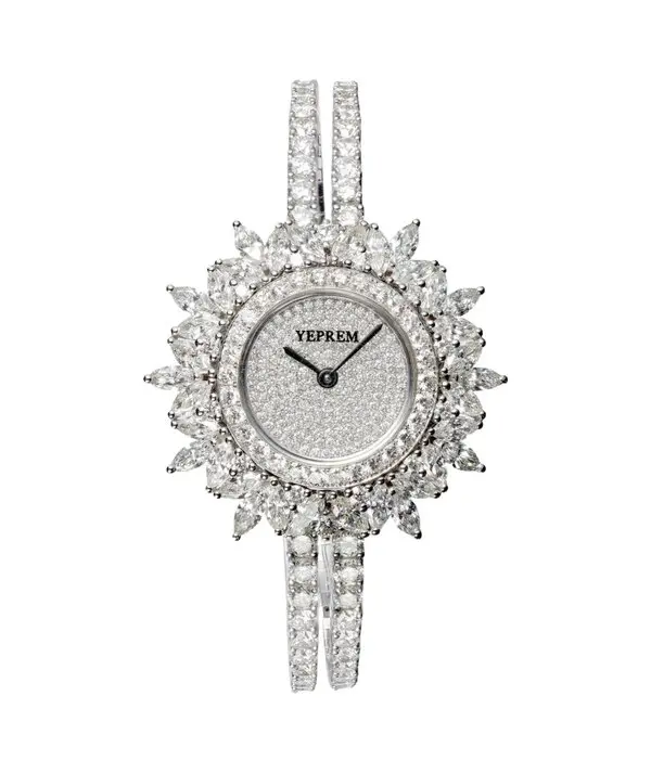 Yeprem Y-momento 18kt White Gold Diamond Watch - Silver