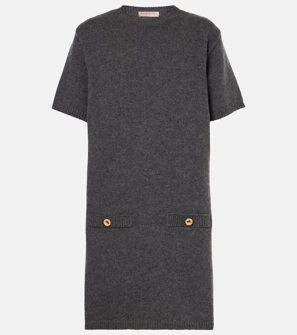 Valentino Garavani Virgin Wool Sweater Dress - Grey