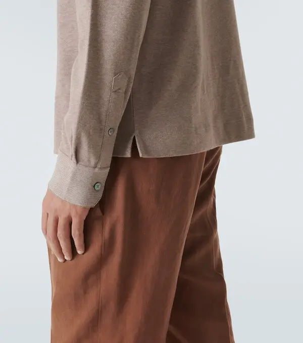 Zegna Cotton Polo Sweater - Neutrals