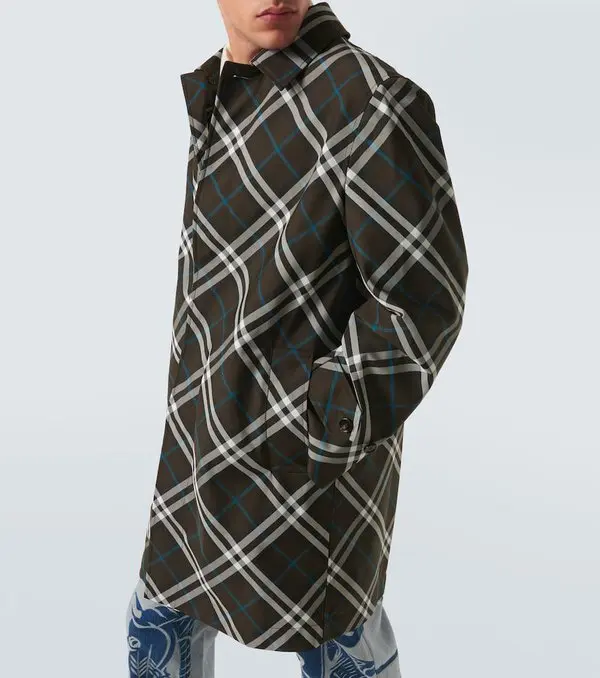 Burberry Check Print Raincoat