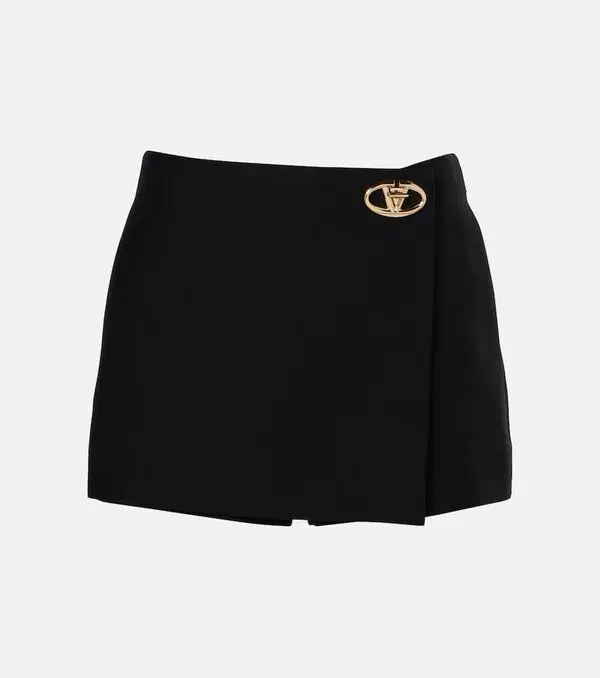 Valentino Garavani Vlogo Bold Crepe Couture Skort