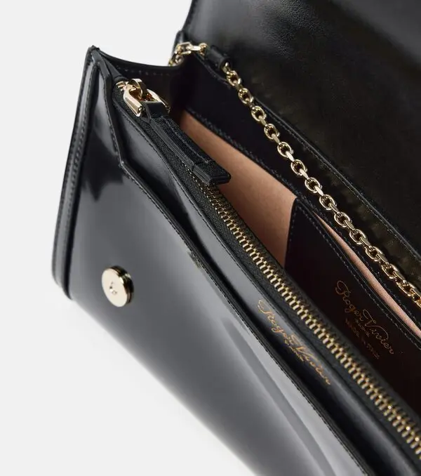 Roger Vivier Belle Vivier Clutch In Black | Editorialist