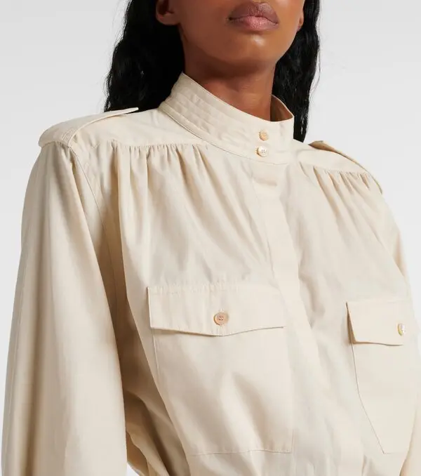 Chloé Belted Cotton Midi Dress