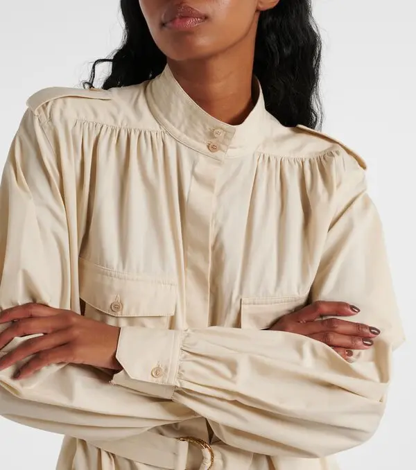 Chloé Belted Cotton Midi Dress