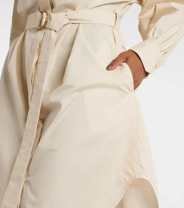 Chloé Belted Cotton Midi Dress