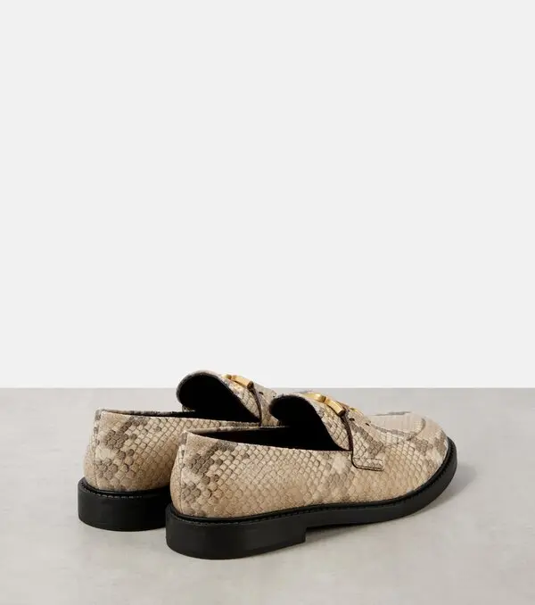 Chloé Marcie Leather Loafers - Beige