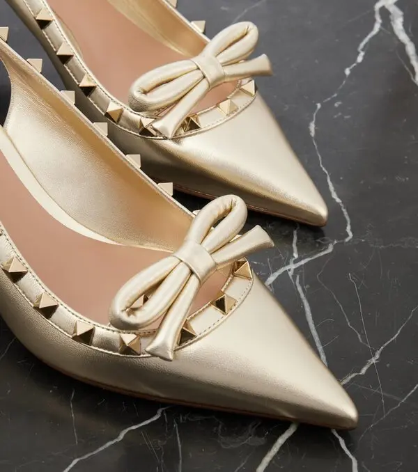 Valentino Garavani Rockstud Bow Slingback Pumps