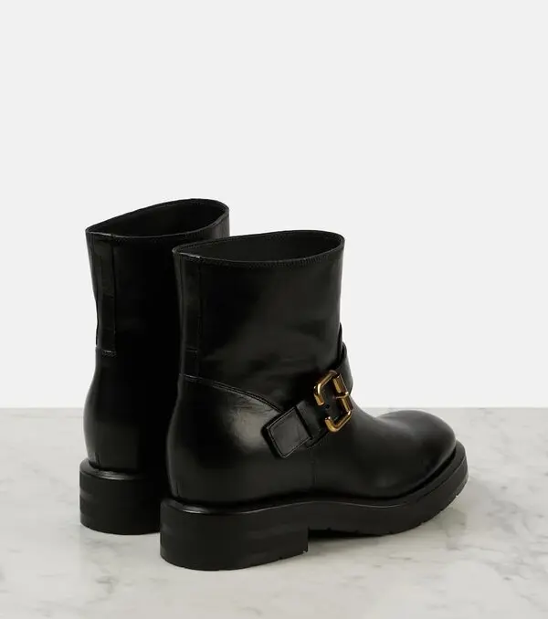 Chloé Coddington Leather Ankle Boots - Black