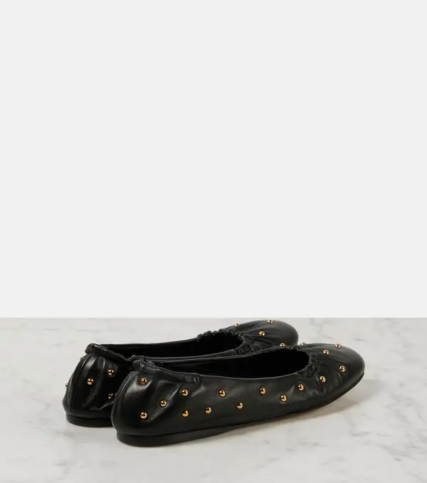 Chloé Eia Studded Leather Ballet Flats