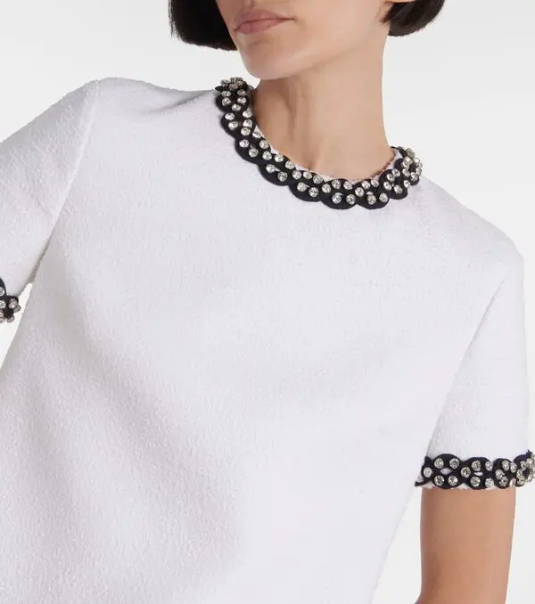 Valentino Garavani Embellished Tweed Minidress