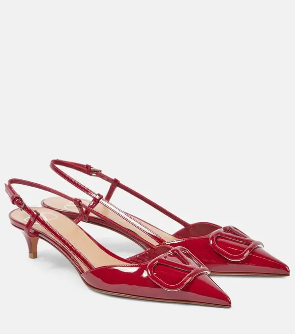 Valentino Garavani Vlogo Signature Slingback Pumps - Red